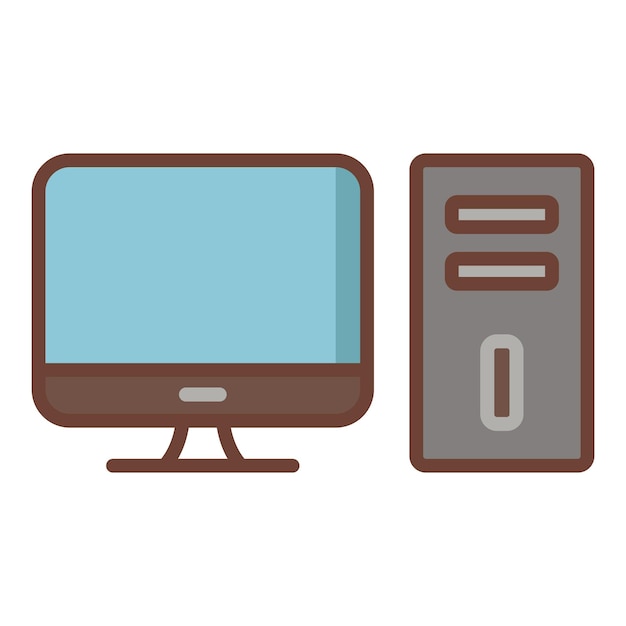 Premium Vector | Desktop computer icon design vector template Premium Vector | Desktop computer icon design vector template
