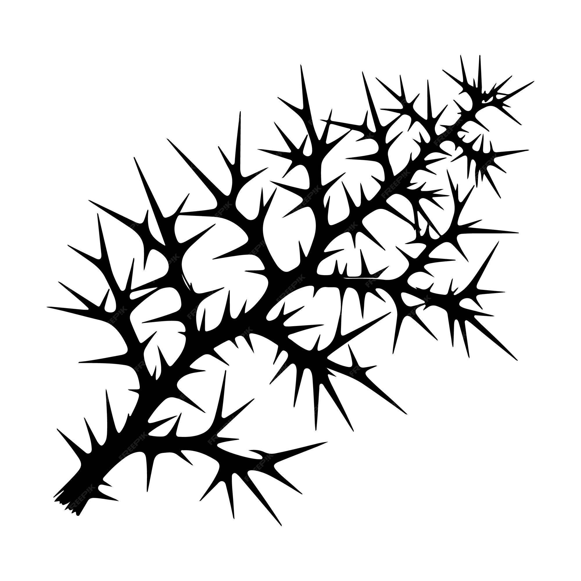 Detailed Silhouette of a Thorny Branch Vector Icon | Premium AI ... Detailed Silhouette of a Thorny Branch Vector Icon | Premium AI ...