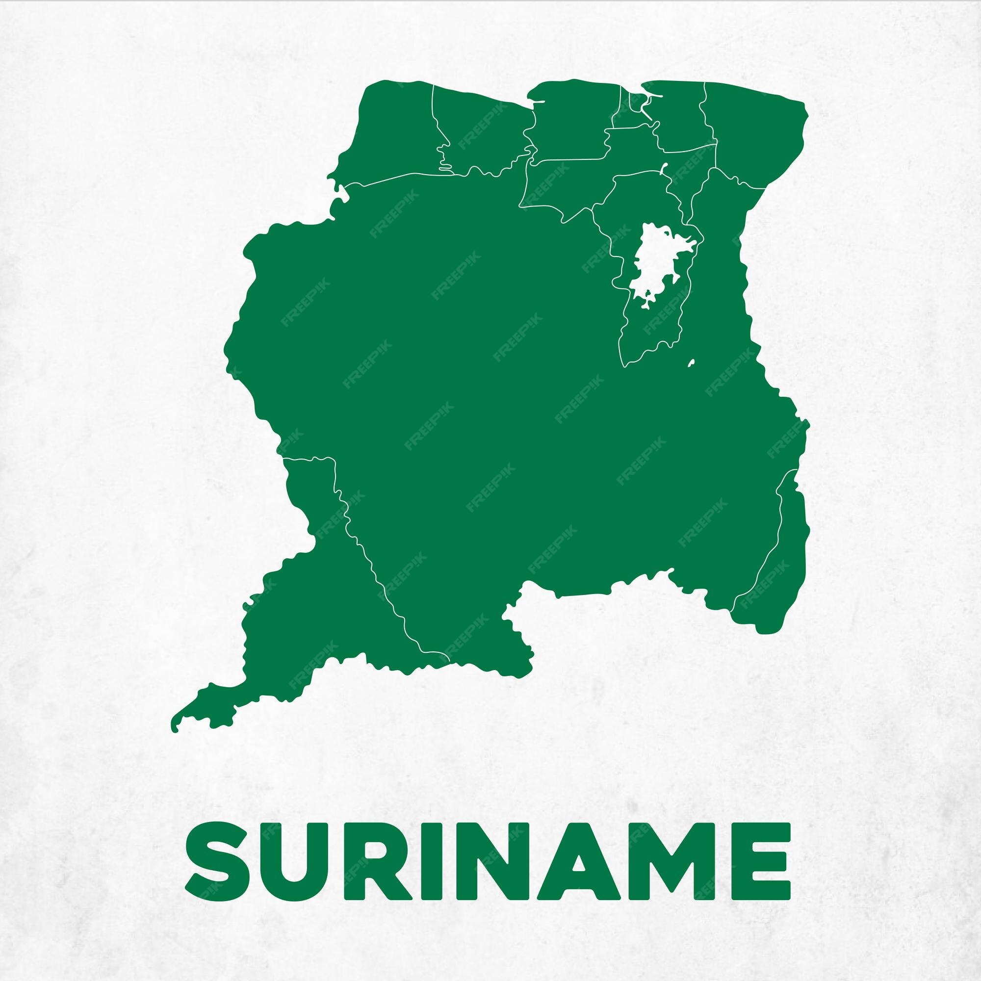 Premium Vector | Detailed suriname map Premium Vector | Detailed suriname map