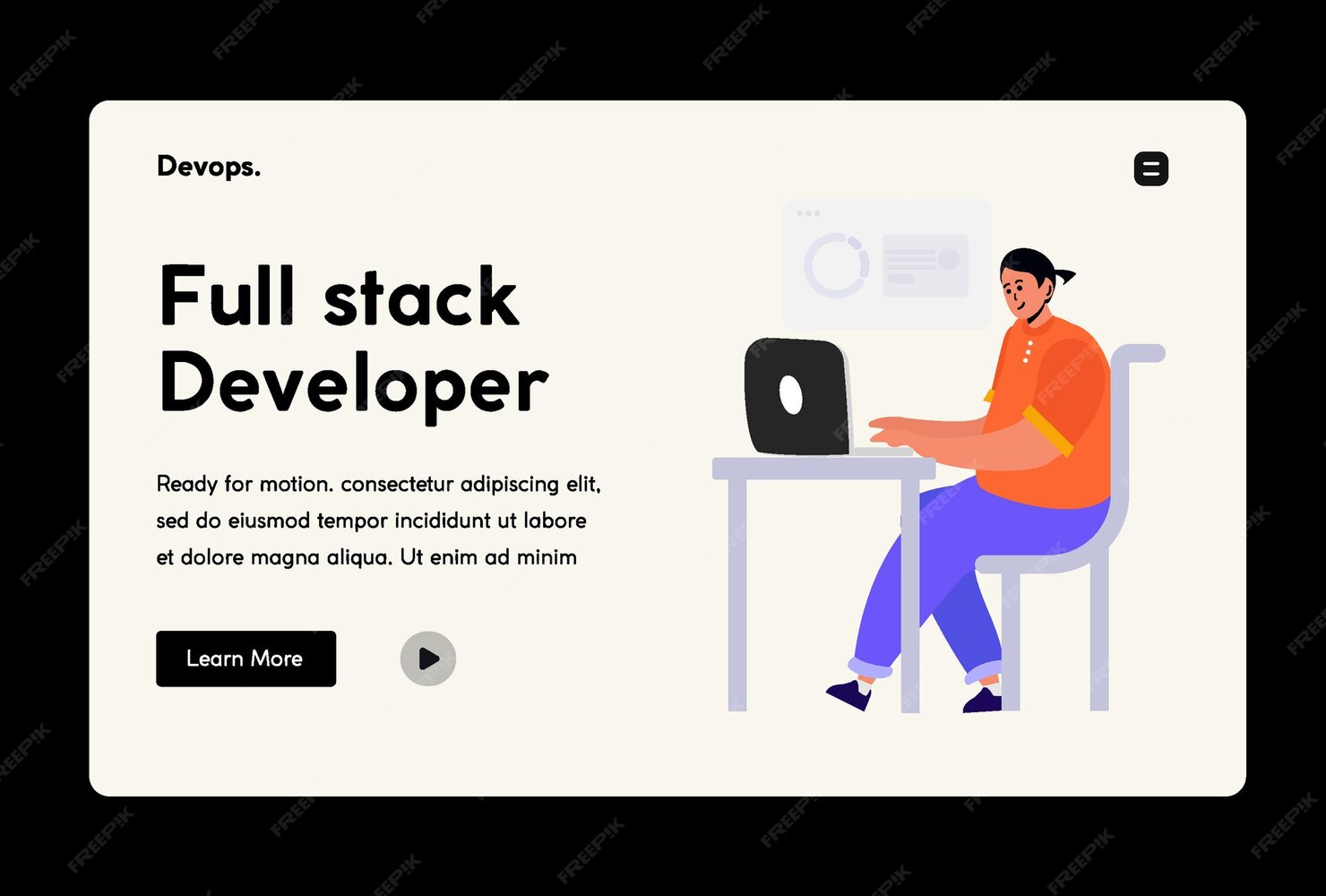 Premium Vector | Developer working with laptop, web developer and programmer