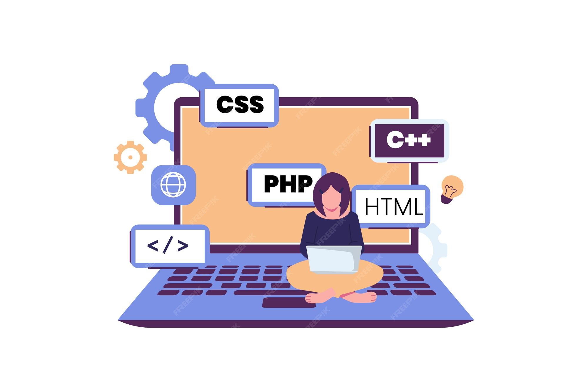 Premium Vector | Developing programming and coding technologies and ...