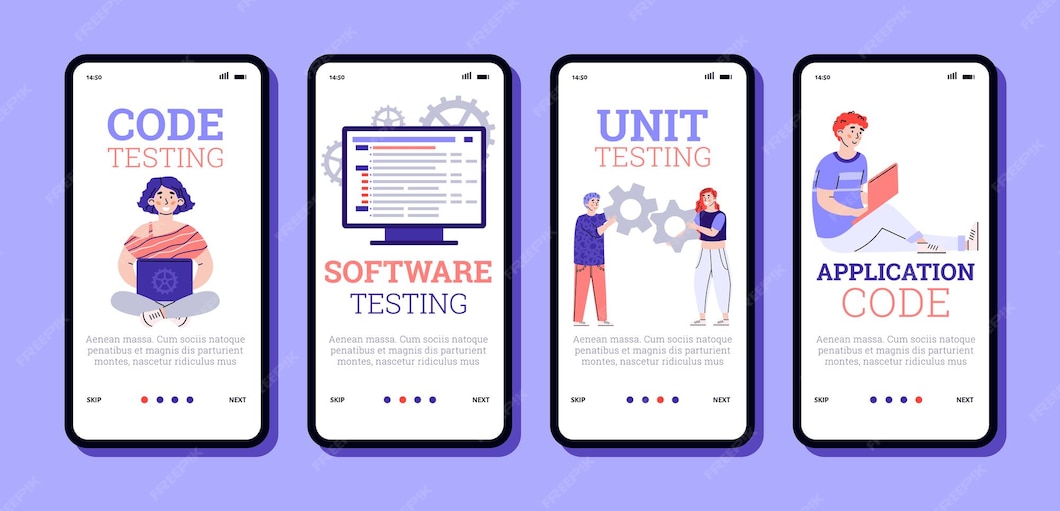 Premium Vector Development Programming And Code Testing Of Software Application Or Web
