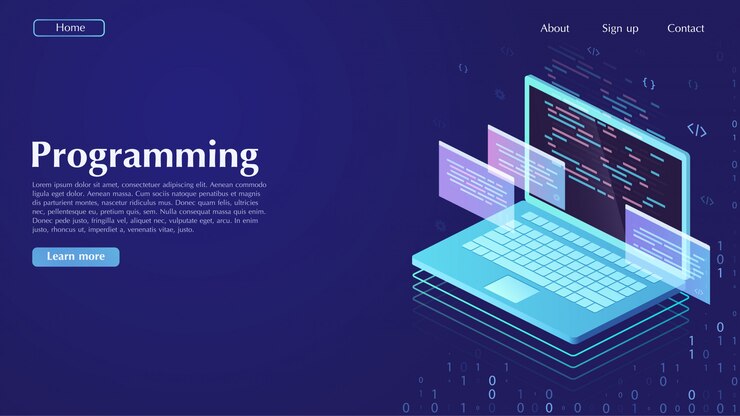 Premium Vector | Development and software. concept of programming, data ...