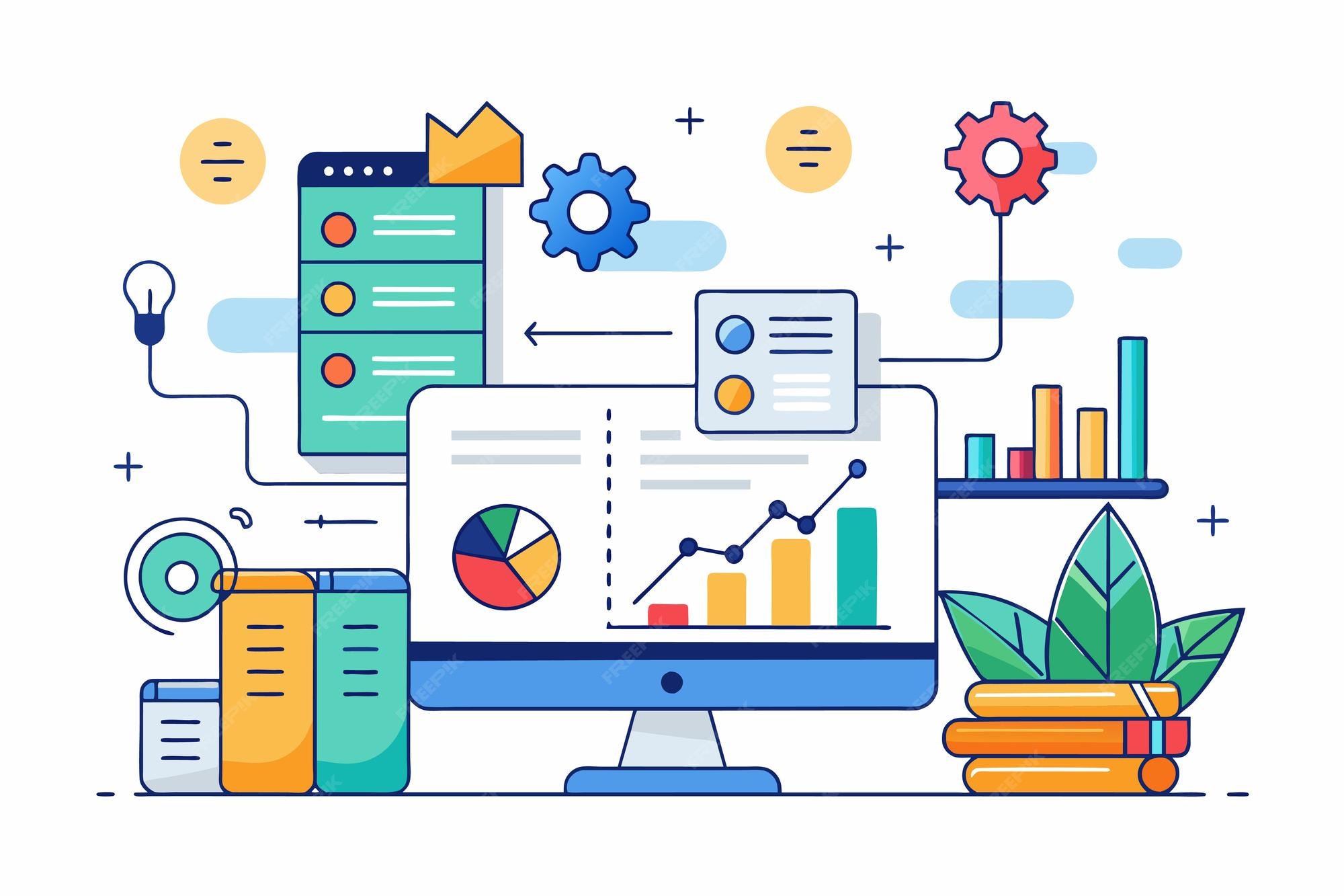 Premium Vector | Diagram displayed on a computer screen illustrating ...