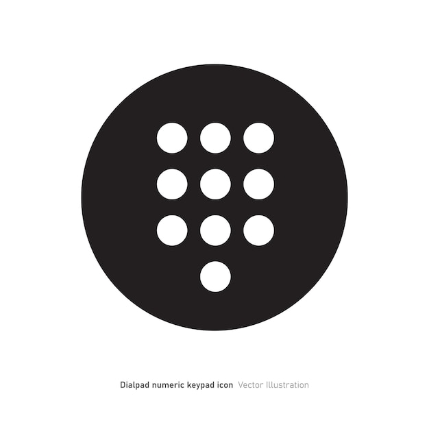 Premium Vector | Dialpad numeric keypad icon design isolated on white ... Premium Vector | Dialpad numeric keypad icon design isolated on white ...