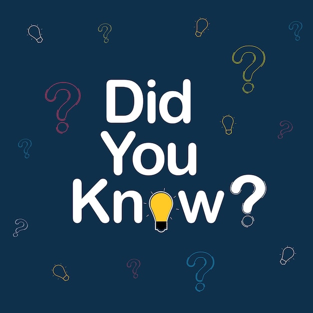 Premium Vector | Did you know interesting fact background Premium Vector | Did you know interesting fact background
