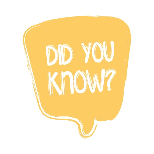 Premium Vector | Did you know speech bubble Premium Vector | Did you know speech bubble