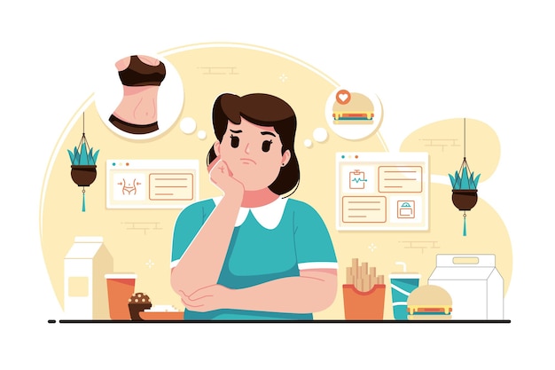 Premium Vector | Diet plan concept illustration Premium Vector | Diet plan concept illustration
