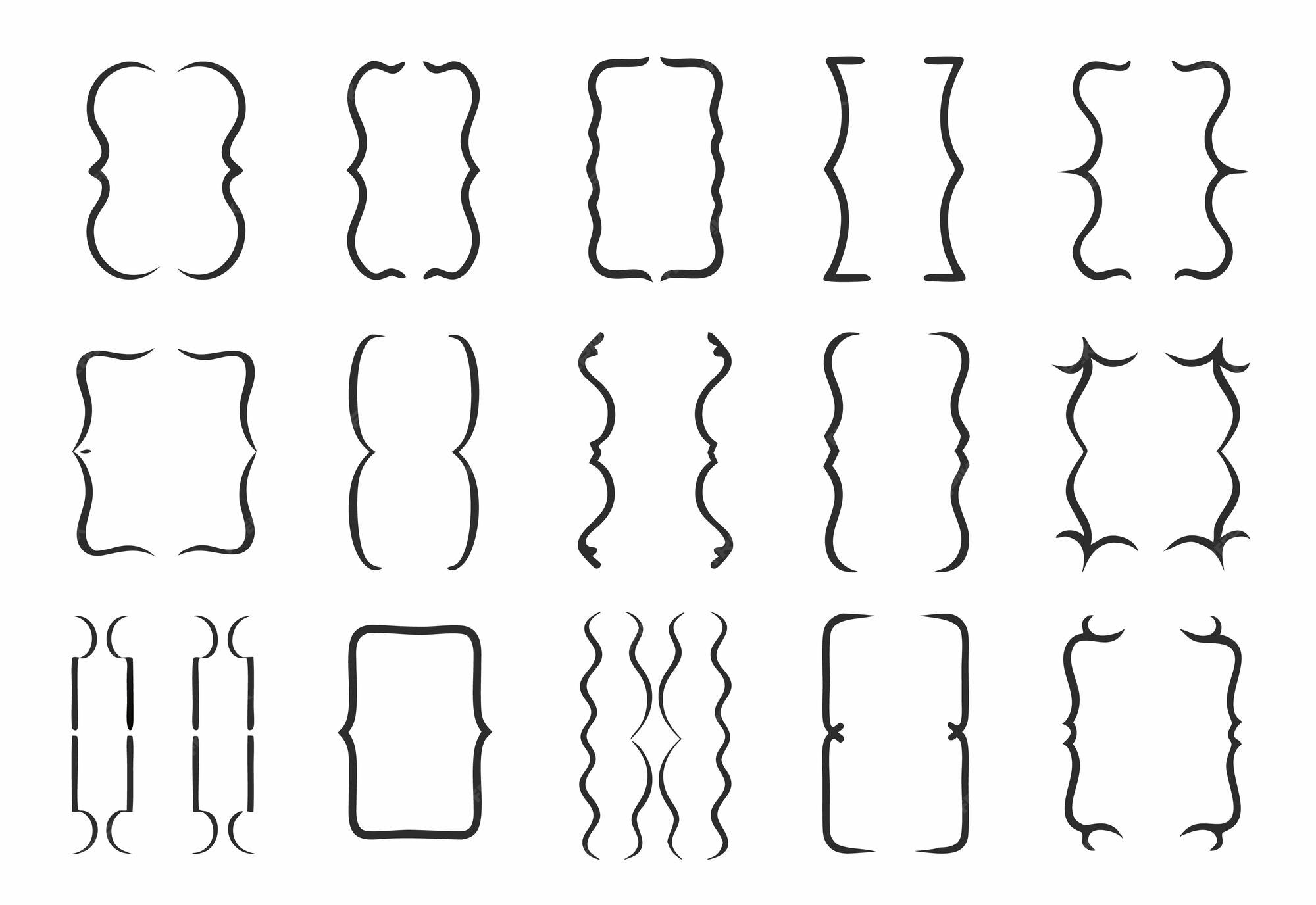 Different brackets set Vector illustration | Premium AI-generated vector Different brackets set Vector illustration | Premium AI-generated vector