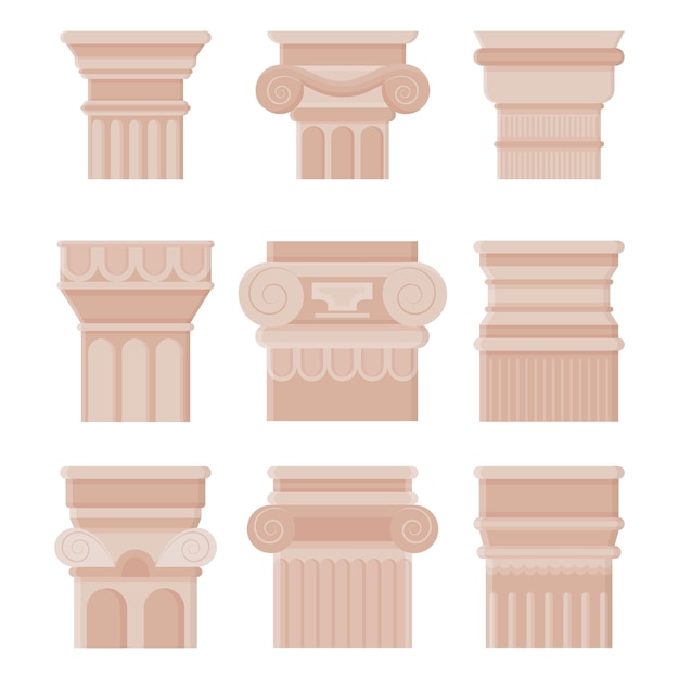 Premium Vector | Different types of antique columns vector ... Premium Vector | Different types of antique columns vector ...