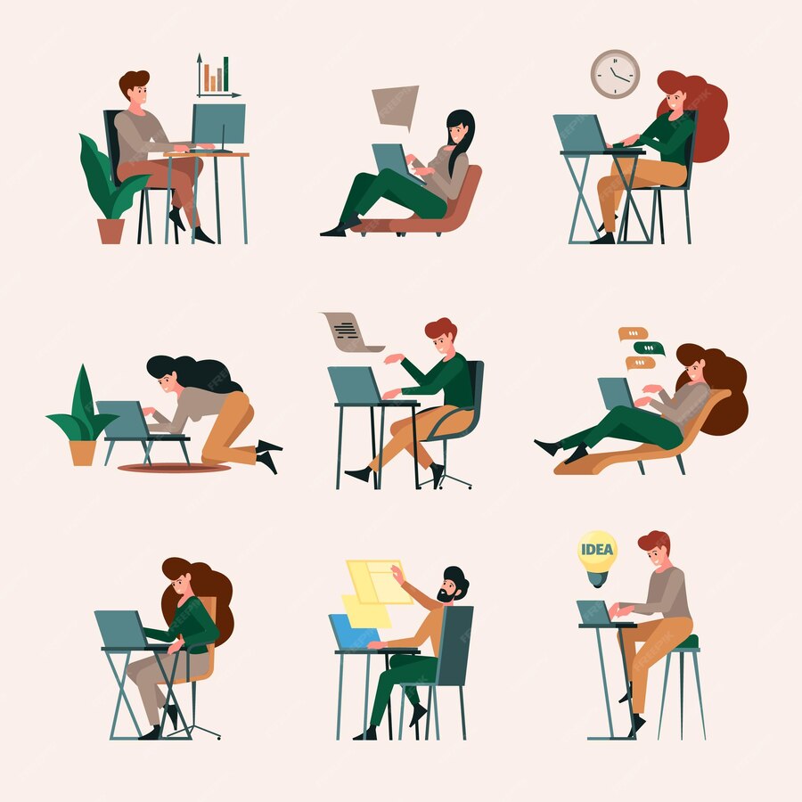 Premium Vector Digital Developers Designer And Programmers Hackers