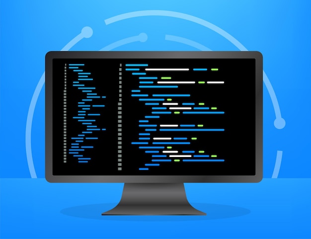 Premium Vector | Laptop coding concept. web developer, , programming ...