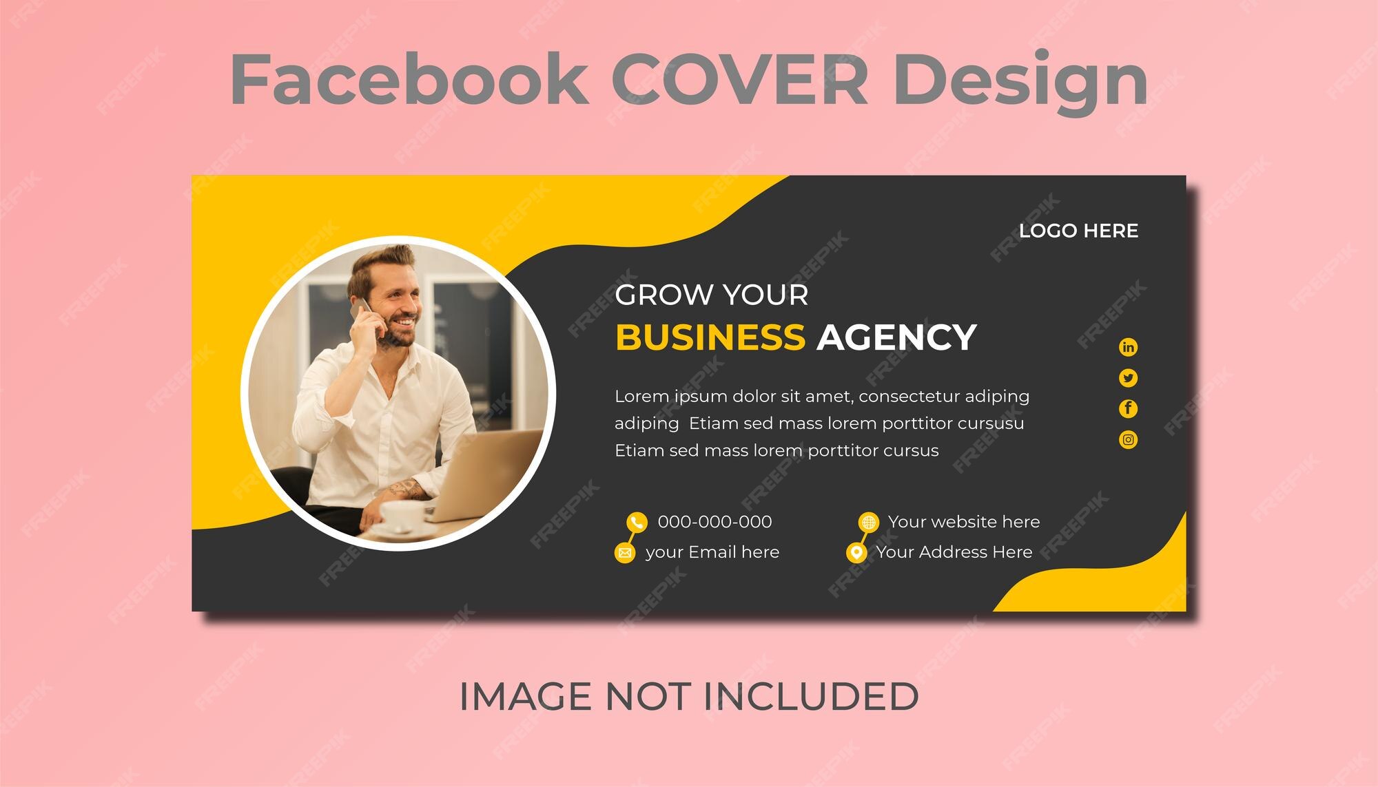 Premium Vector Digital Marketing Facebook Cover Design Template