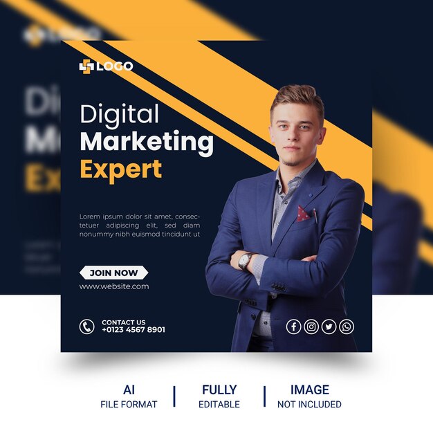 Premium Vector Digital Marketing Social Media Post Design