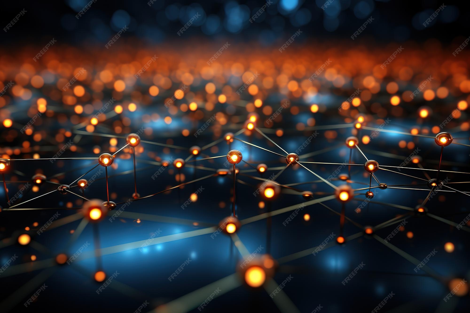 Premium Vector | Digital plexus of glowing lines and dots abstract background connection of ...