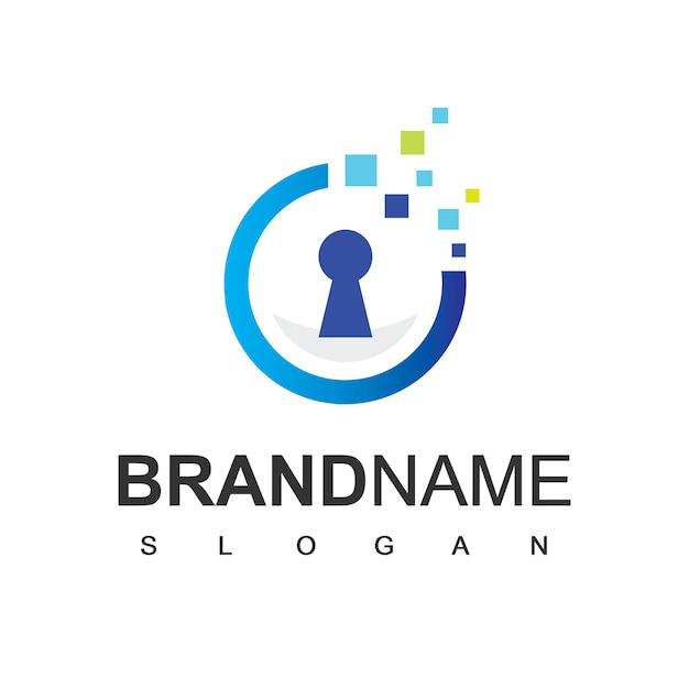 Premium Vector | Digital secure logo design template Premium Vector | Digital secure logo design template