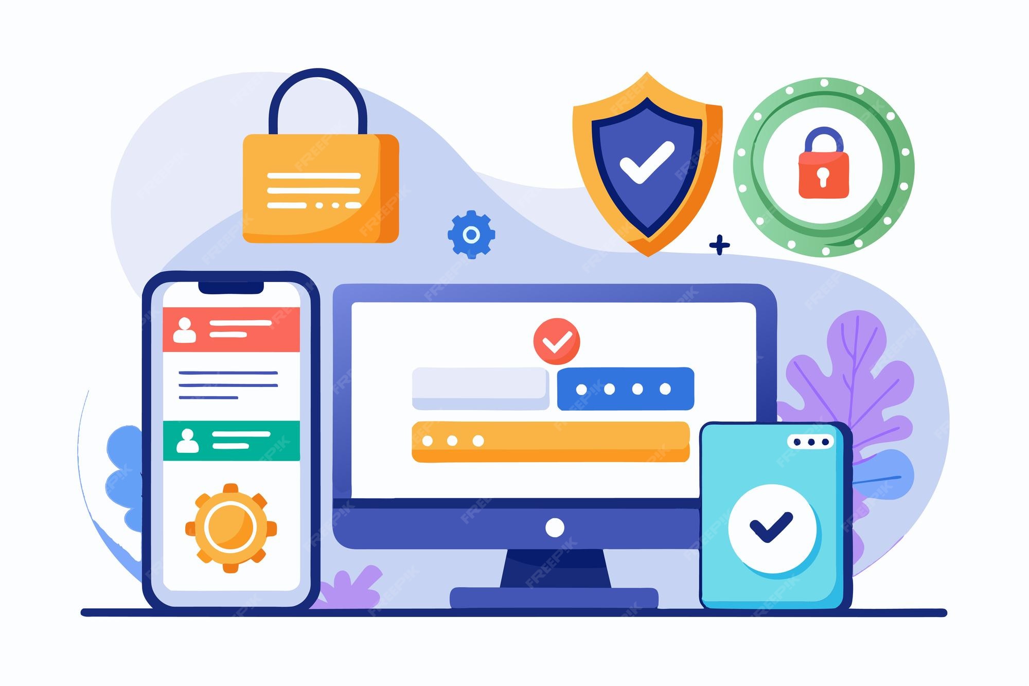A digital setup showcasing customizable twofactor authentication on ...