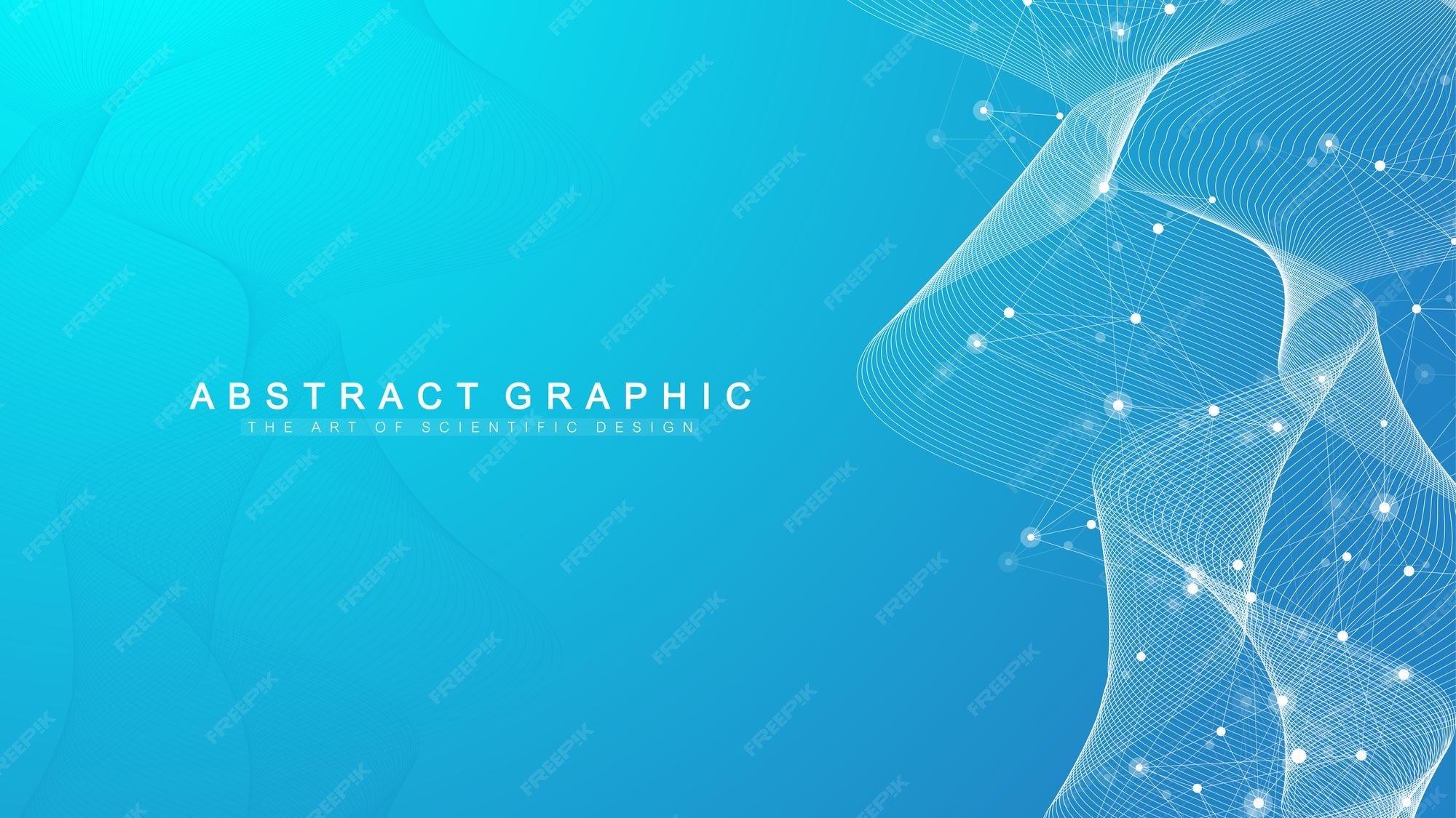 Premium Vector | Digits abstract background with connected line and dots wave flow Digital ...