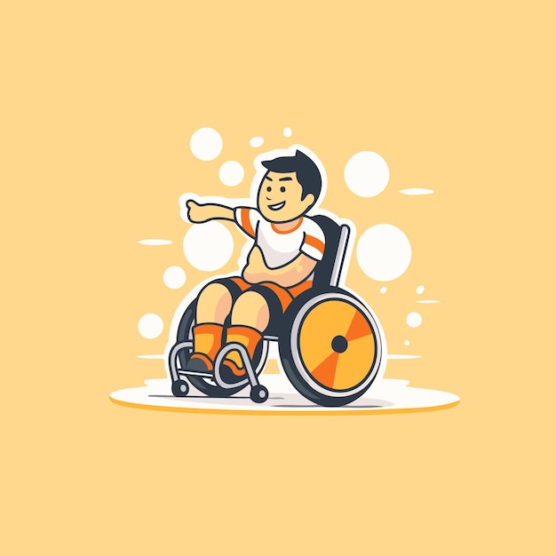 Premium Vector | Disabled man in wheelchair vector illustration cartoon ... Premium Vector | Disabled man in wheelchair vector illustration cartoon ...