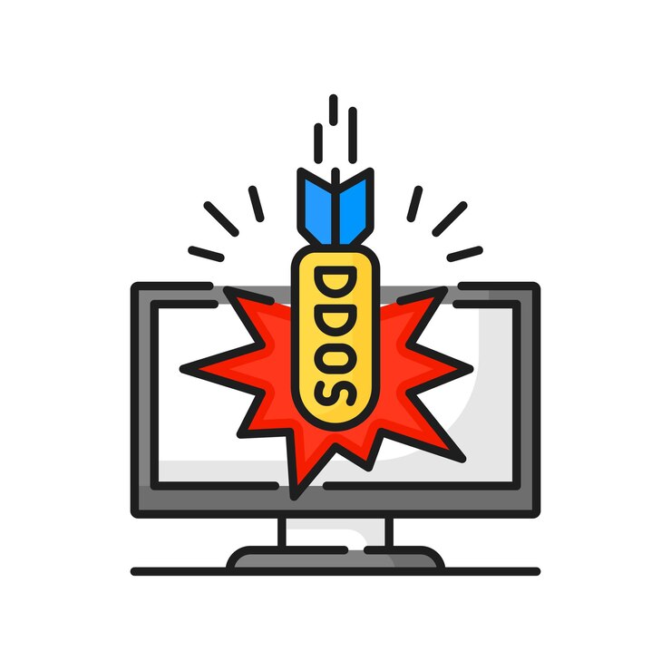 Premium Vector | Distributed ddos attack by rocket vector line icon Premium Vector | Distributed ddos attack by rocket vector line icon