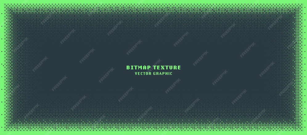 Premium Vector | Dither pattern bitmap texture vector frame halftone gradient abstraction 8 bit ...