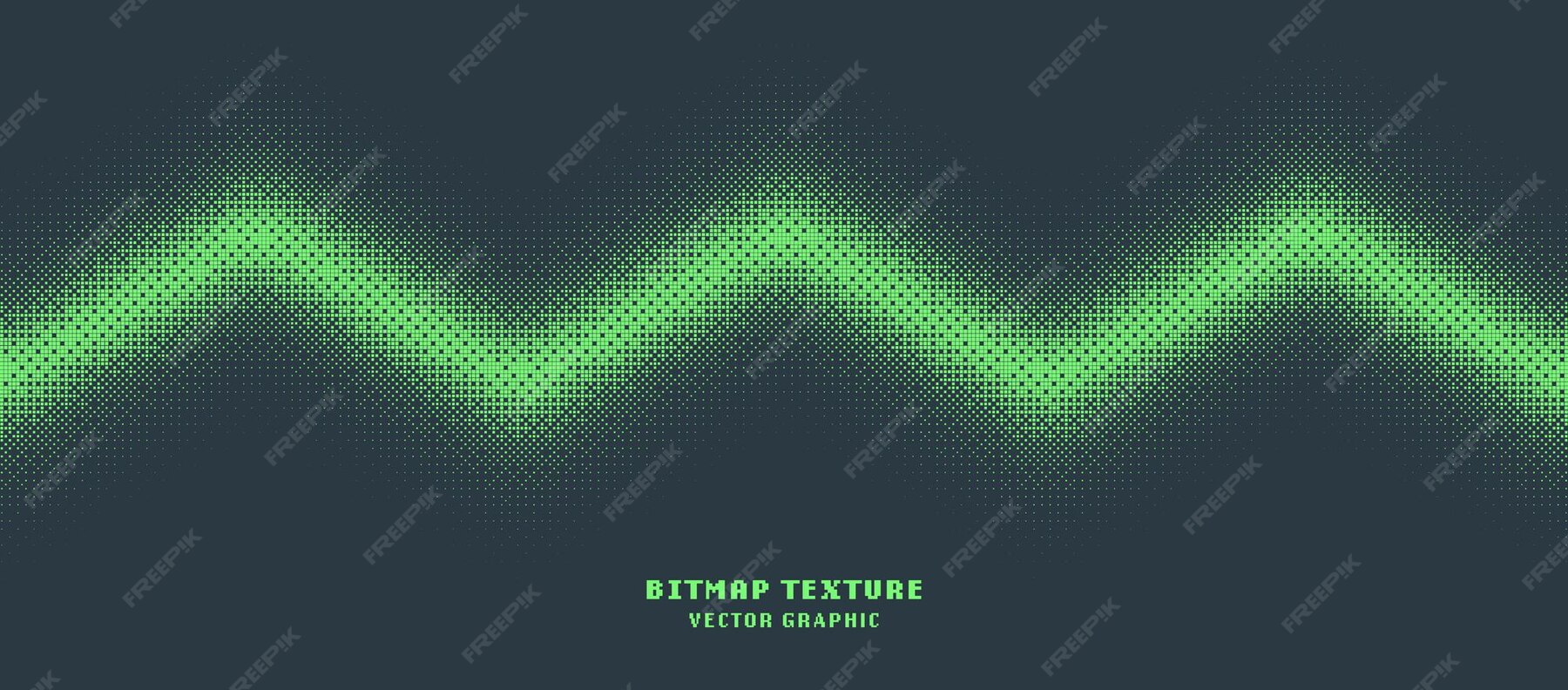 Premium Vector | Dither pattern bitmap texture zigzag line horizontal border vector abstract ...