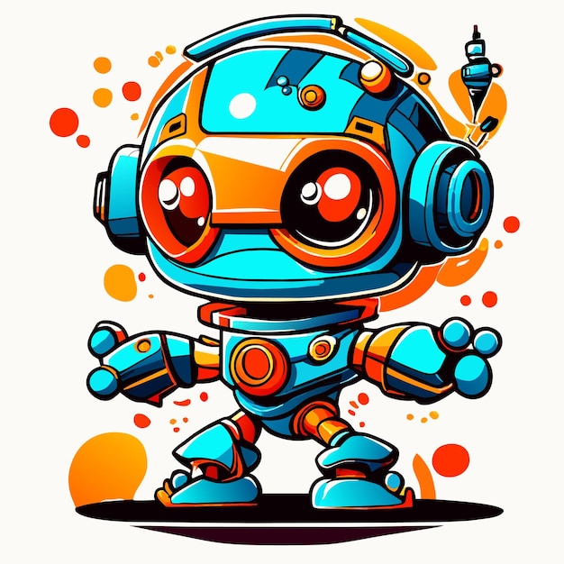 Premium Vector | Dive into the future little robot vector adventure Premium Vector | Dive into the future little robot vector adventure