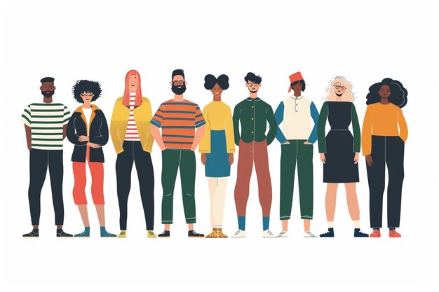 Diverse People Vector Illustration | Premium AI-generated vector Diverse People Vector Illustration | Premium AI-generated vector