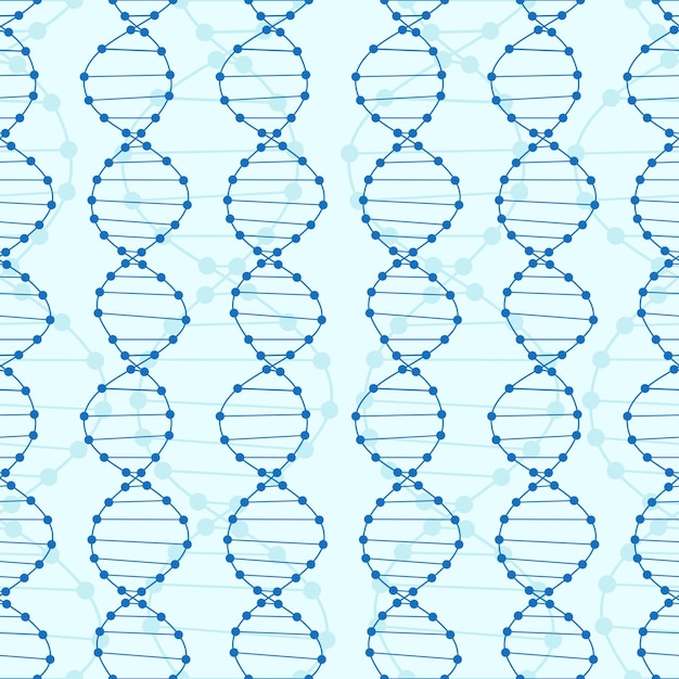 Premium Vector | Dna seamless pattern dna science blue vector background Premium Vector | Dna seamless pattern dna science blue vector background