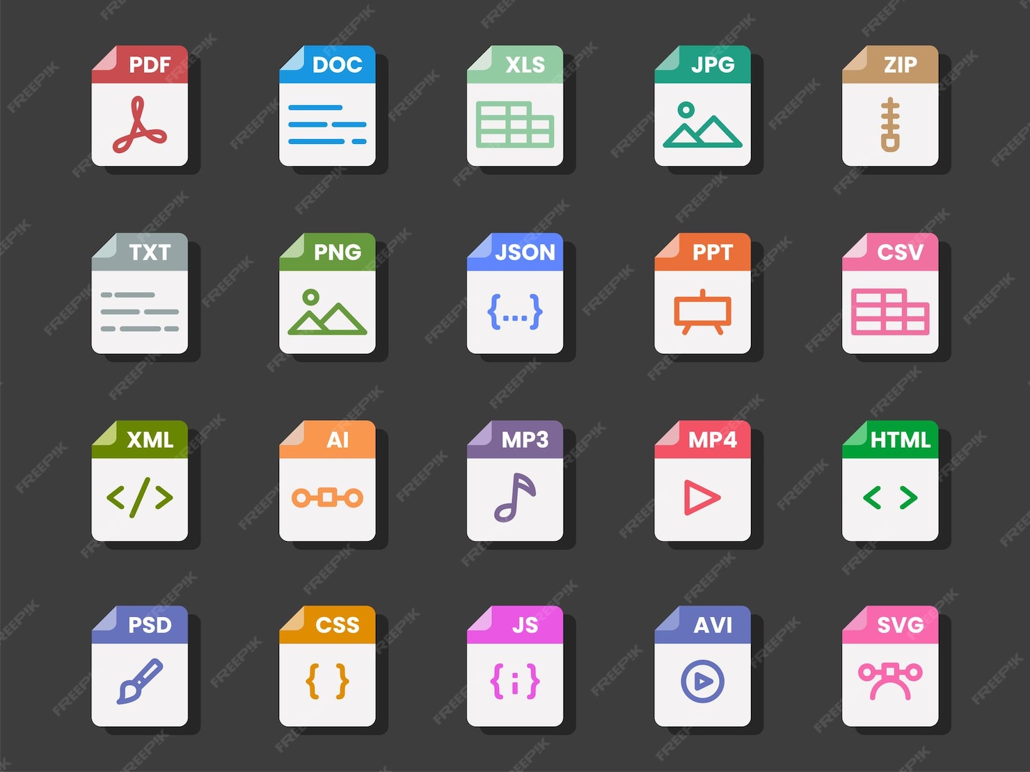 文書ファイル形式 フォルダ Pdf Doc Xls Zip Txt Png Json Ppt Csv Xml Ai Mp3 Mp4