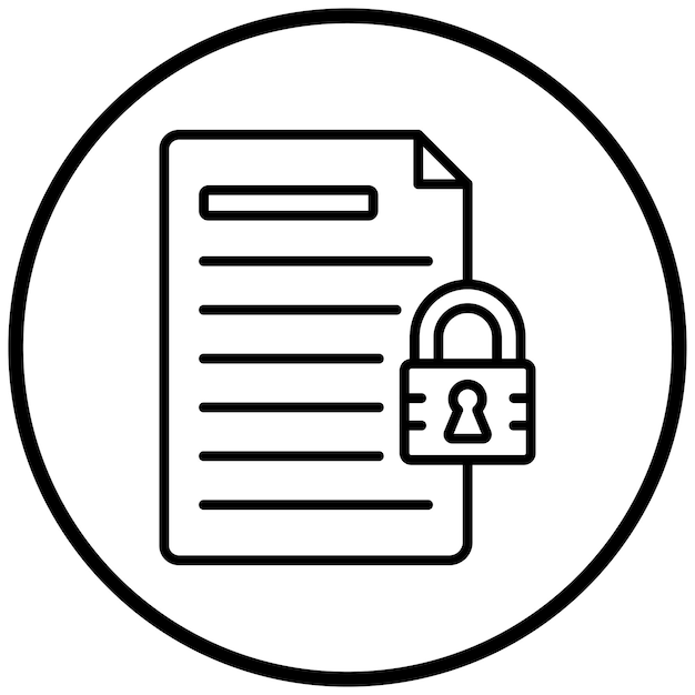Premium Vector | Document Locked Icon Style Premium Vector | Document Locked Icon Style
