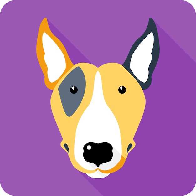 Premium Vector | Dog icon flat design Premium Vector | Dog icon flat design