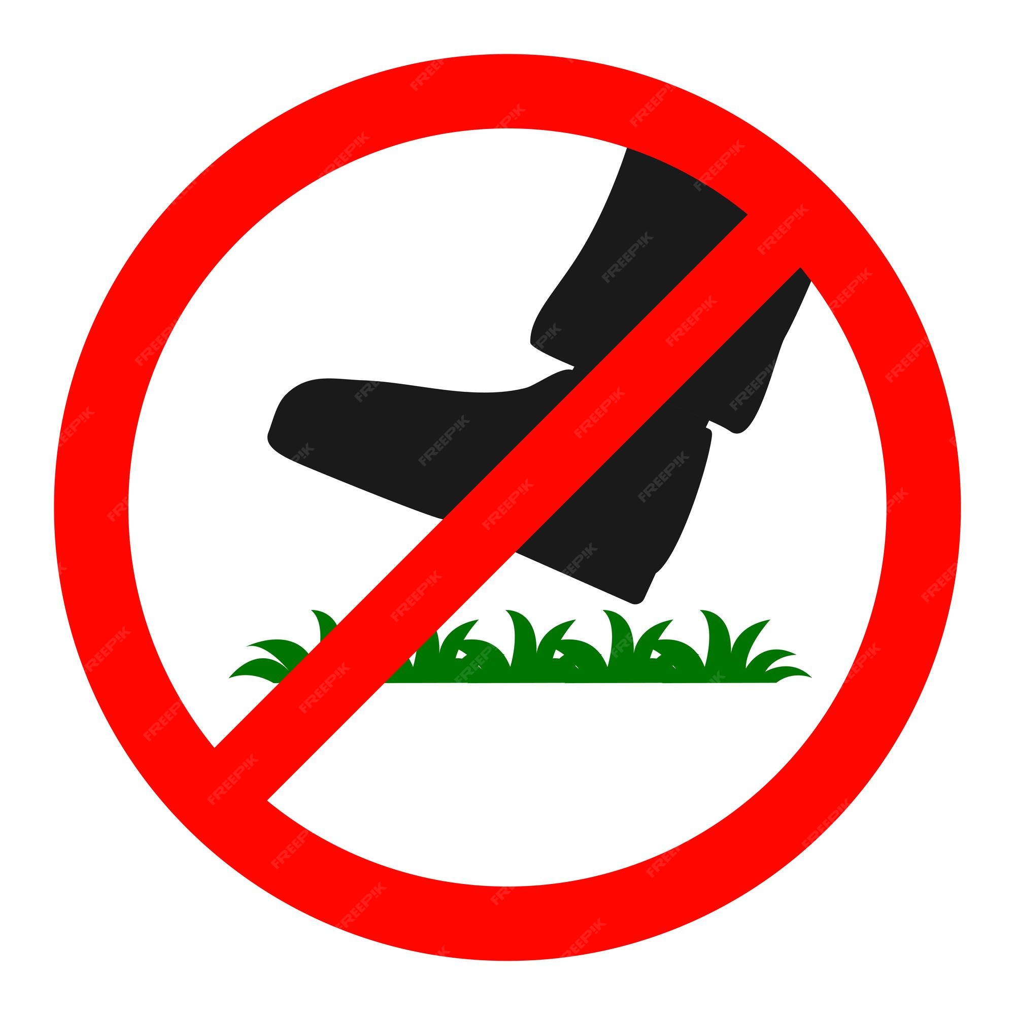 Premium Vector | Dont step on icon vector Premium Vector | Dont step on icon vector