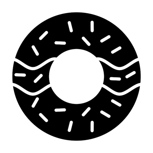 Premium Vector | Donut glyph solid black illustration Premium Vector | Donut glyph solid black illustration