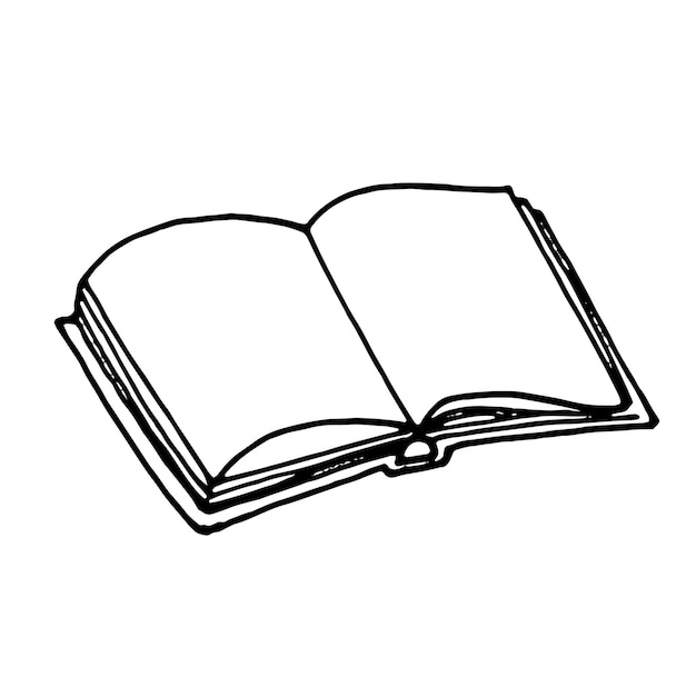 Premium Vector | Doodle open book hand drawn element Premium Vector | Doodle open book hand drawn element