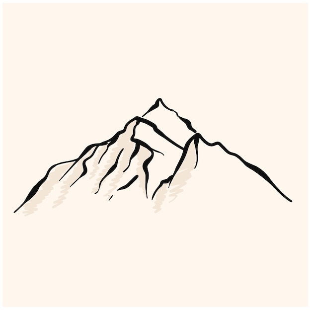 Premium Vector | Doodle sketch style of mountain vector illustration ... Premium Vector | Doodle sketch style of mountain vector illustration ...