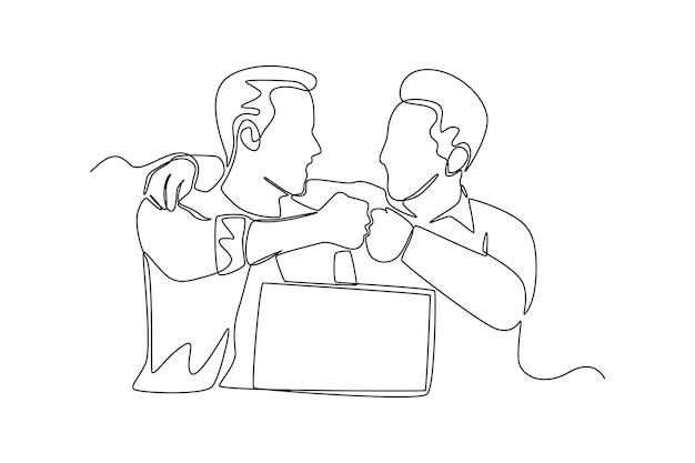 Doorlopende lijntekening van één lijn gelukkige vader die zijn zoon een ... Doorlopende lijntekening van één lijn gelukkige vader die zijn zoon een ...