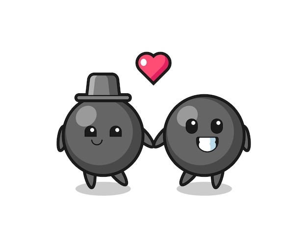Premium Vector Dot Symbol Cartoon Character Couple With Fall In Love