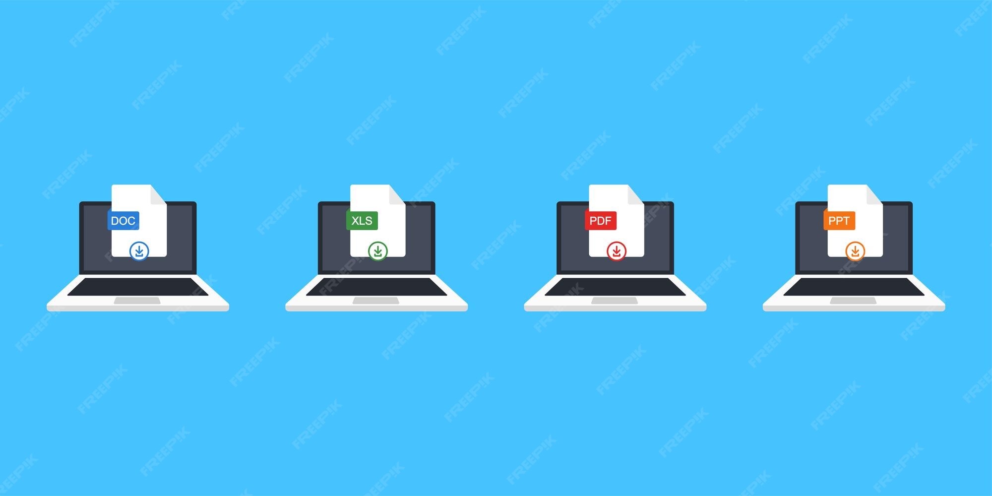 Premium Vector | Download document on laptop Download file in format ... Premium Vector | Download document on laptop Download file in format ...