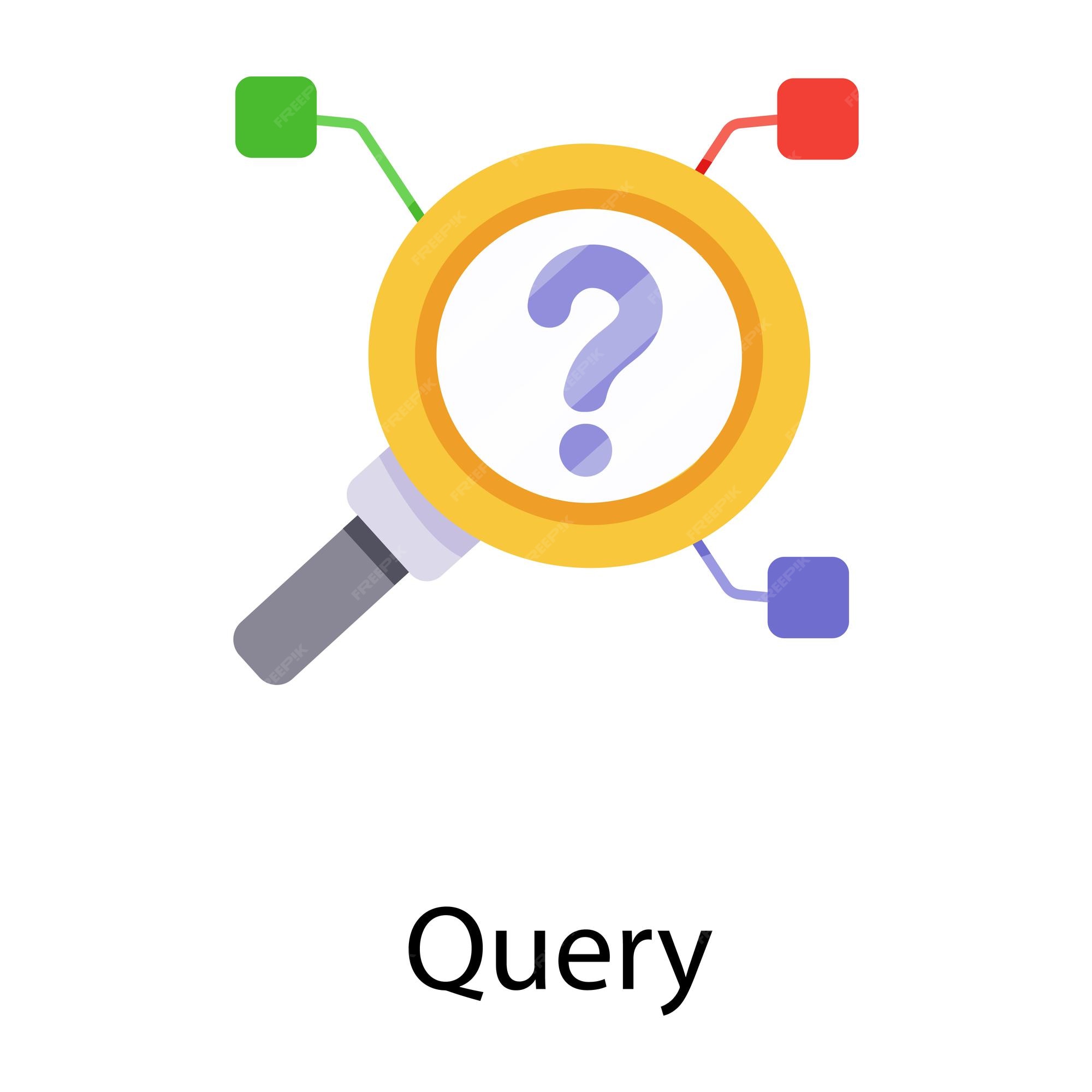 Premium Vector | Download flat icon of query design Premium Vector | Download flat icon of query design