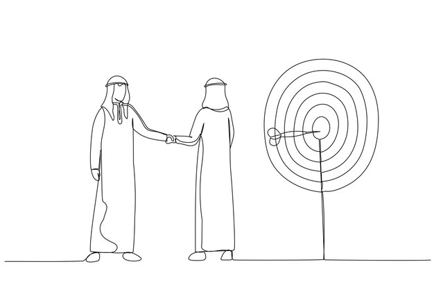 Premium Vector | Drawing of arab businessman hand pointing to the ... Premium Vector | Drawing of arab businessman hand pointing to the ...