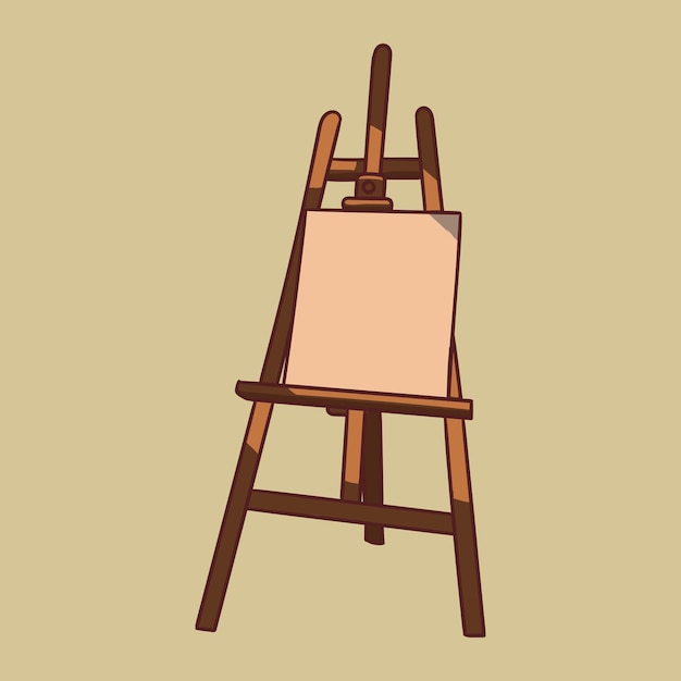 Premium Vector | Drawing lessons Drawing tools Easel Premium Vector | Drawing lessons Drawing tools Easel