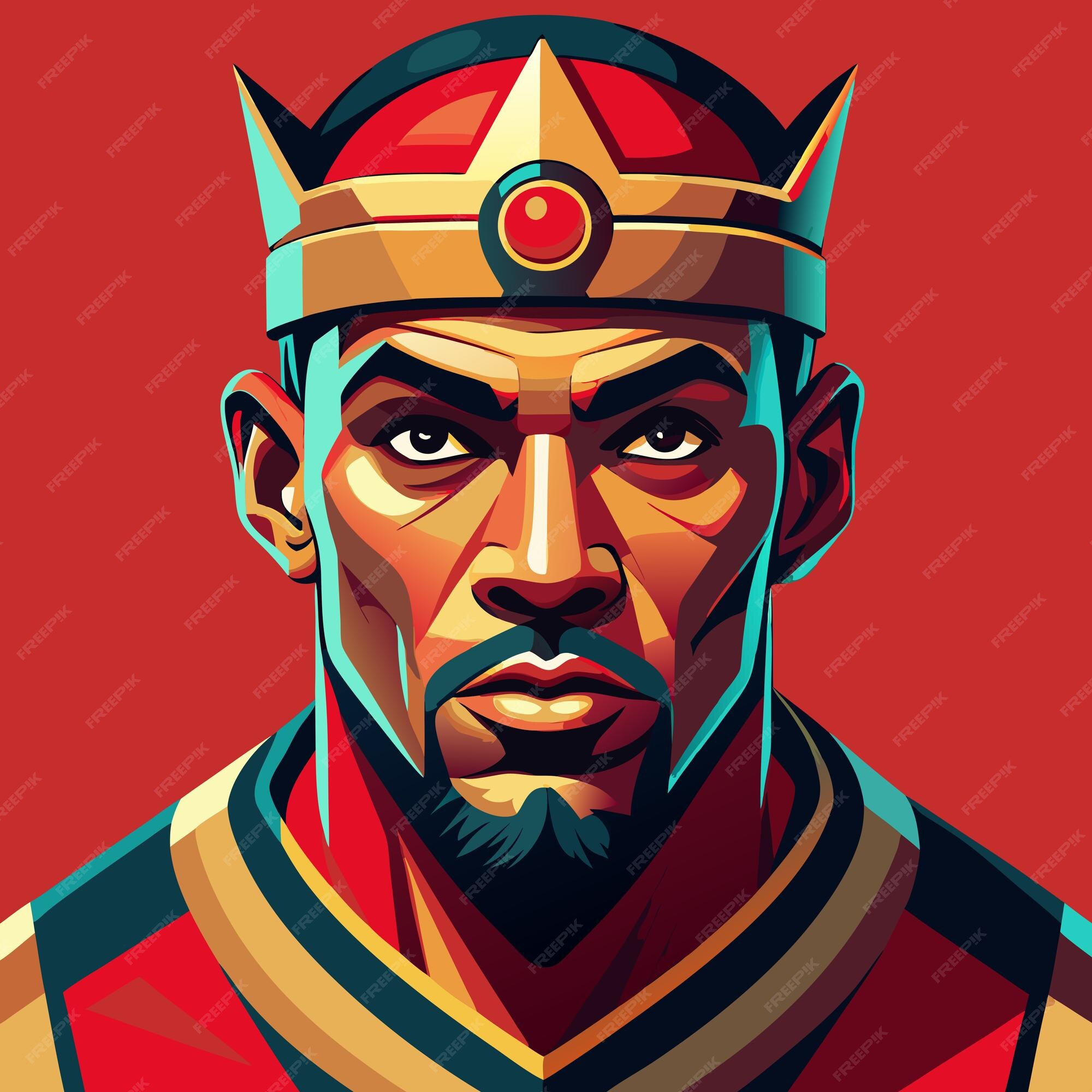 A drawing of a man wearing a crown and a crown | Premium AI-generated ... A drawing of a man wearing a crown and a crown | Premium AI-generated ...