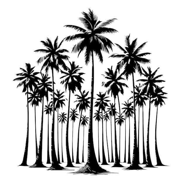 Premium Vector | A drawing of palm trees with the word palm trees on it Premium Vector | A drawing of palm trees with the word palm trees on it
