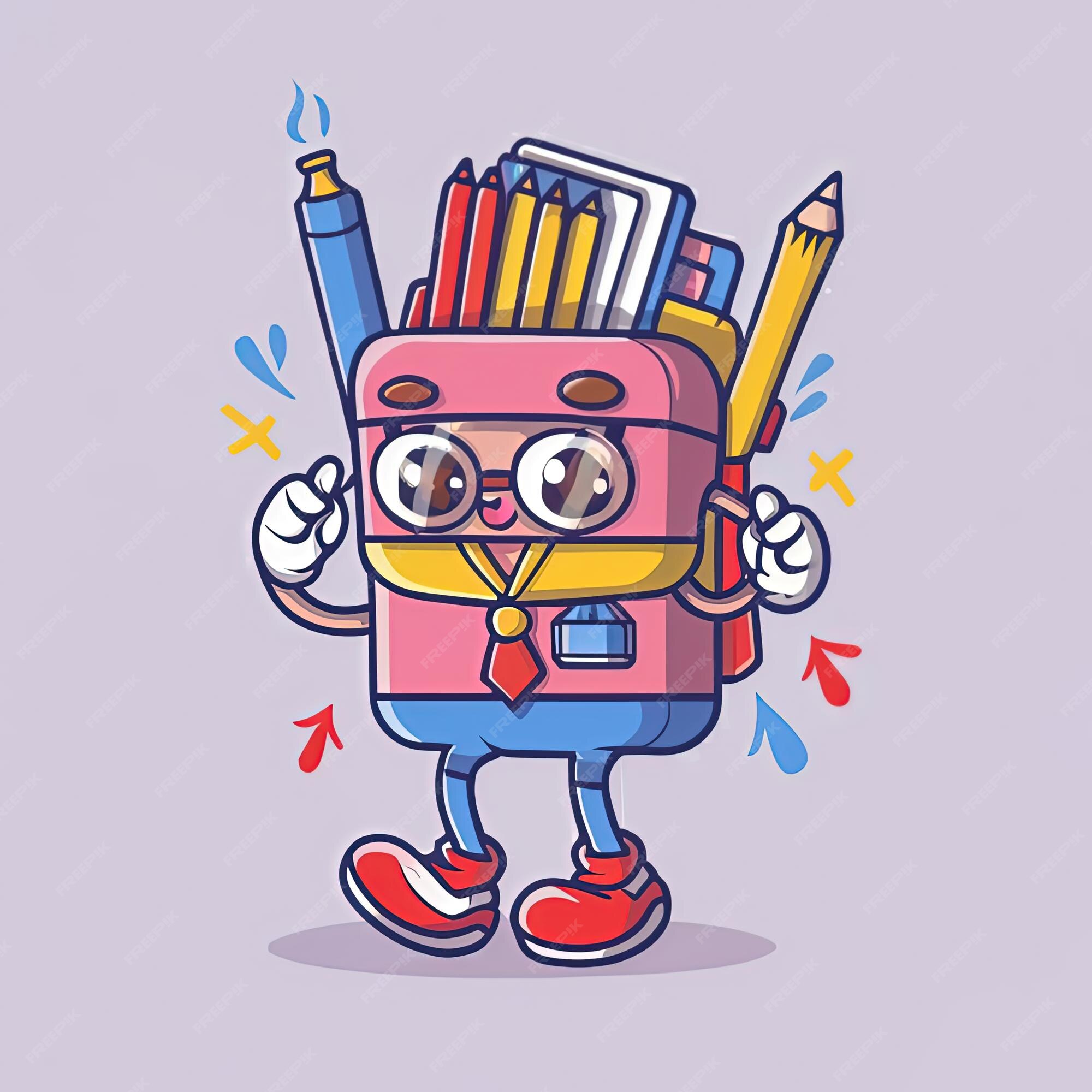 A Drawing Of A Robot With A Pencil And A Pencil With A Drawing Of A Robot Drawing On It