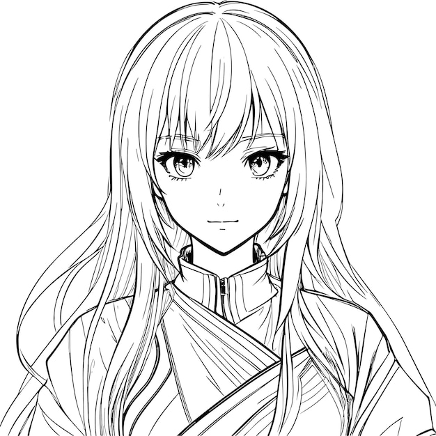 Premium Vector Drawing Sketch Art Of Beautiful Young Woman Hand Drawing Illustration Manga Art