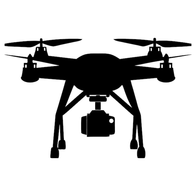 Premium Vector Drone Silhouette Vector Illustration