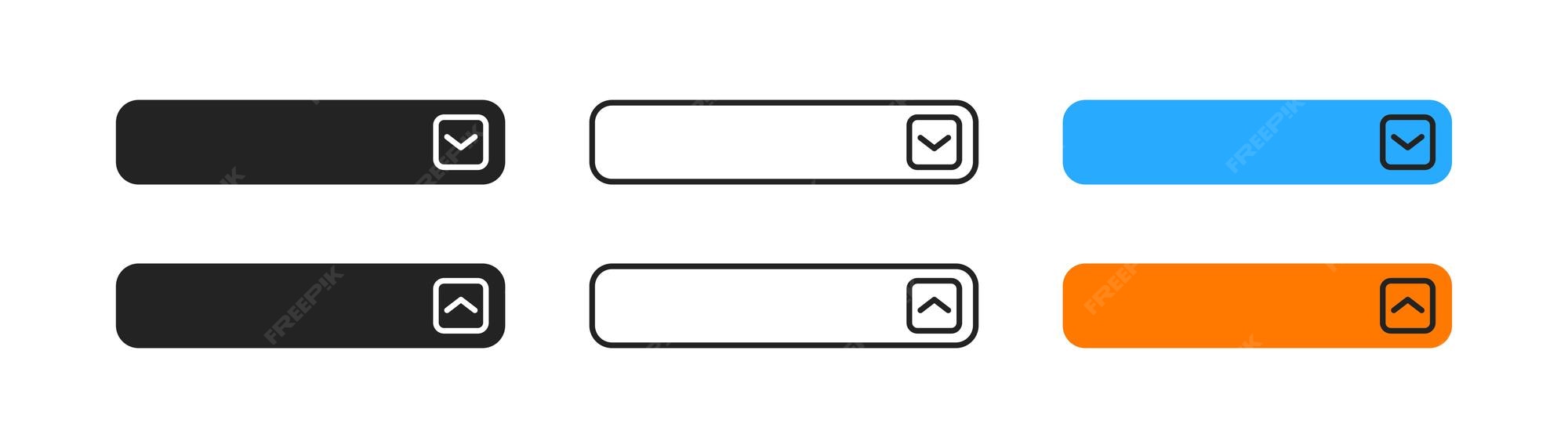 Premium Vector | Drop down menu icon on white background List bar ...