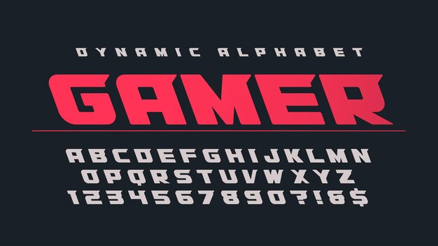 Premium Vector | Dynamic alphabet design speed moving original characters Premium Vector | Dynamic alphabet design speed moving original characters