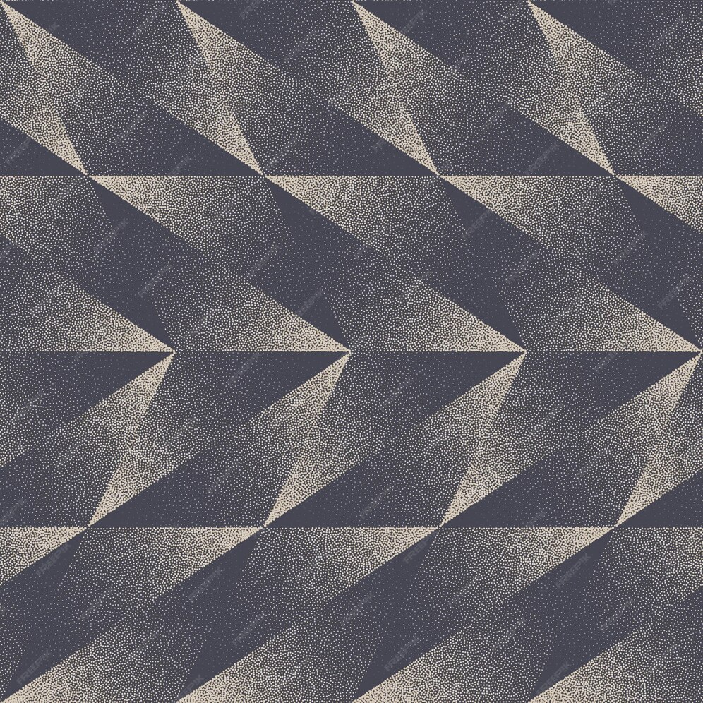 Premium Vector Dynamic Triangular Structure Seamless Pattern Vector Dotwork Abstract Background